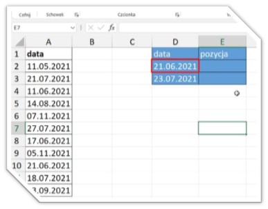 Funkcja INDEKS i PODAJ.POZYCJE w Excelu